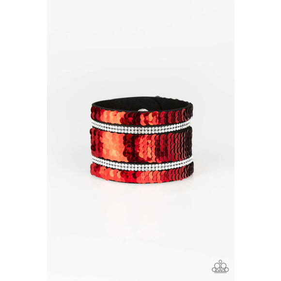 paparazzi | Jewelry | Paparazzi Sequin Reversible Wrap Redsilvermermaid ...
